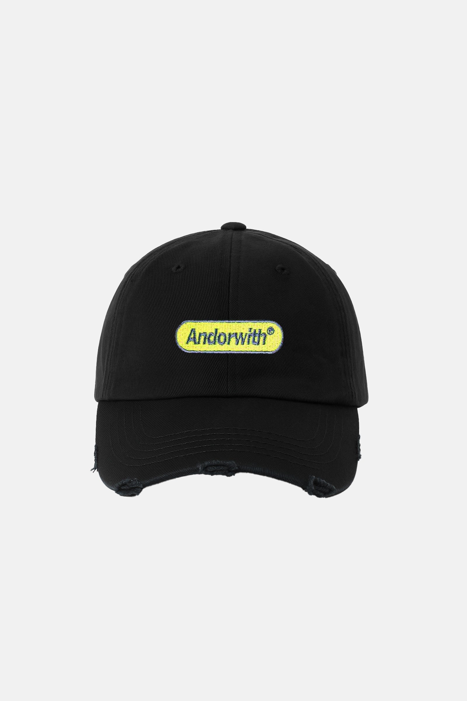 Distressed Black 6 Panel Cap | Andorwith beach & street wear Australia ...